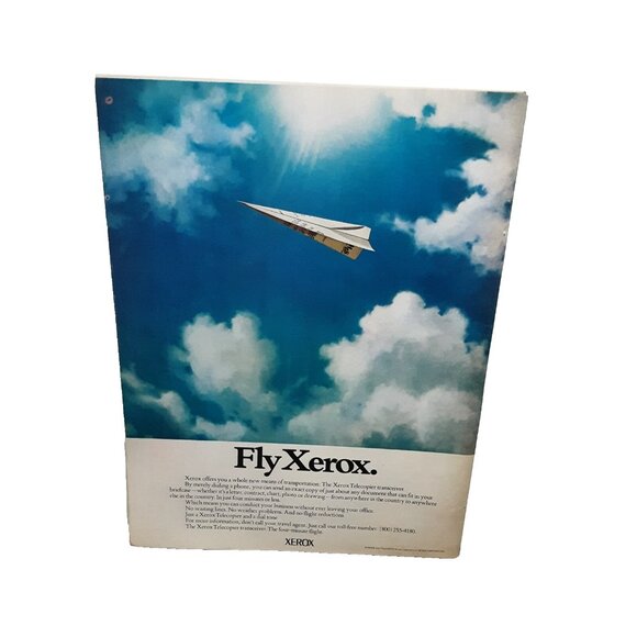 xerox | Art | 974 Fly Xerox Paper Airplane In Flight Original Print Ad ...
